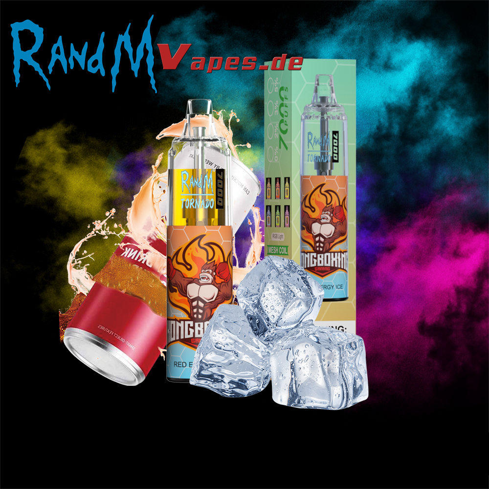 RandM Tornado 7000 Red Energy Ice 🍹🧊 – RandM Tornado Vapes