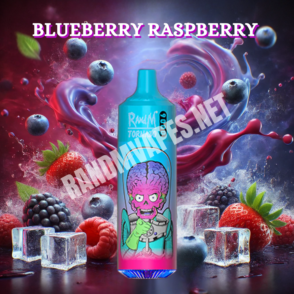RandM Tornado 9000 Blueberry Raspberry 🍇🧊 – RandM Tornado Vapes