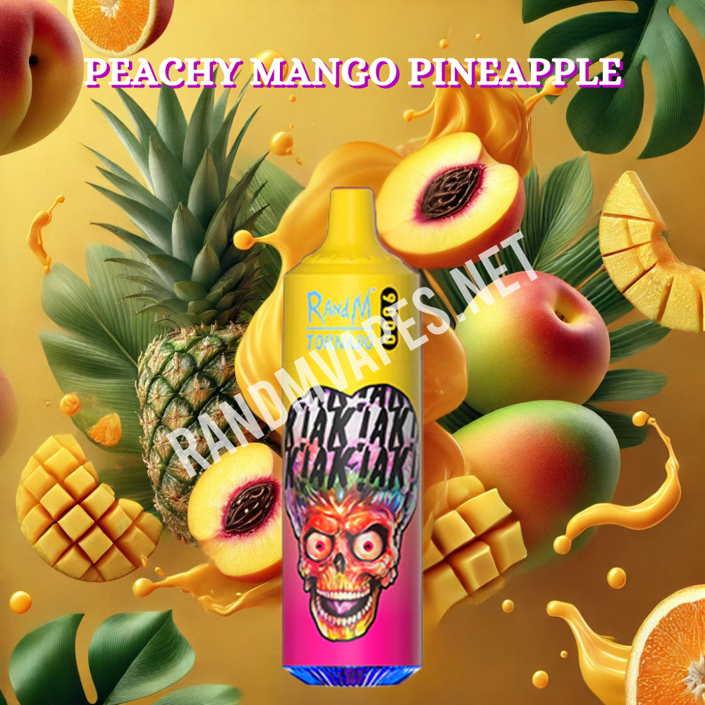 RandM Tornado 9000 Peachy Mango Pineapple🍑🥭🍍 – RandM Tornado Vapes