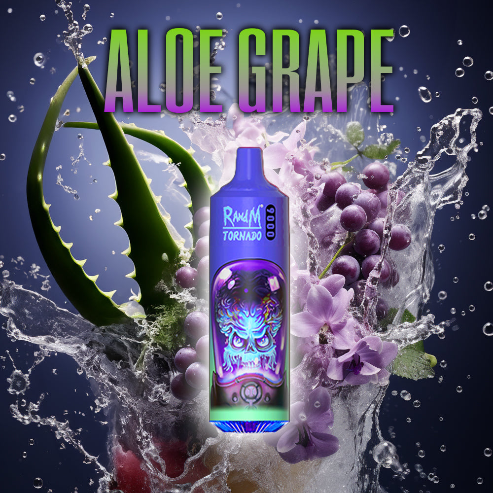RandM Tornado 9000 Aloe Grape🍇 – RandM Tornado Vapes