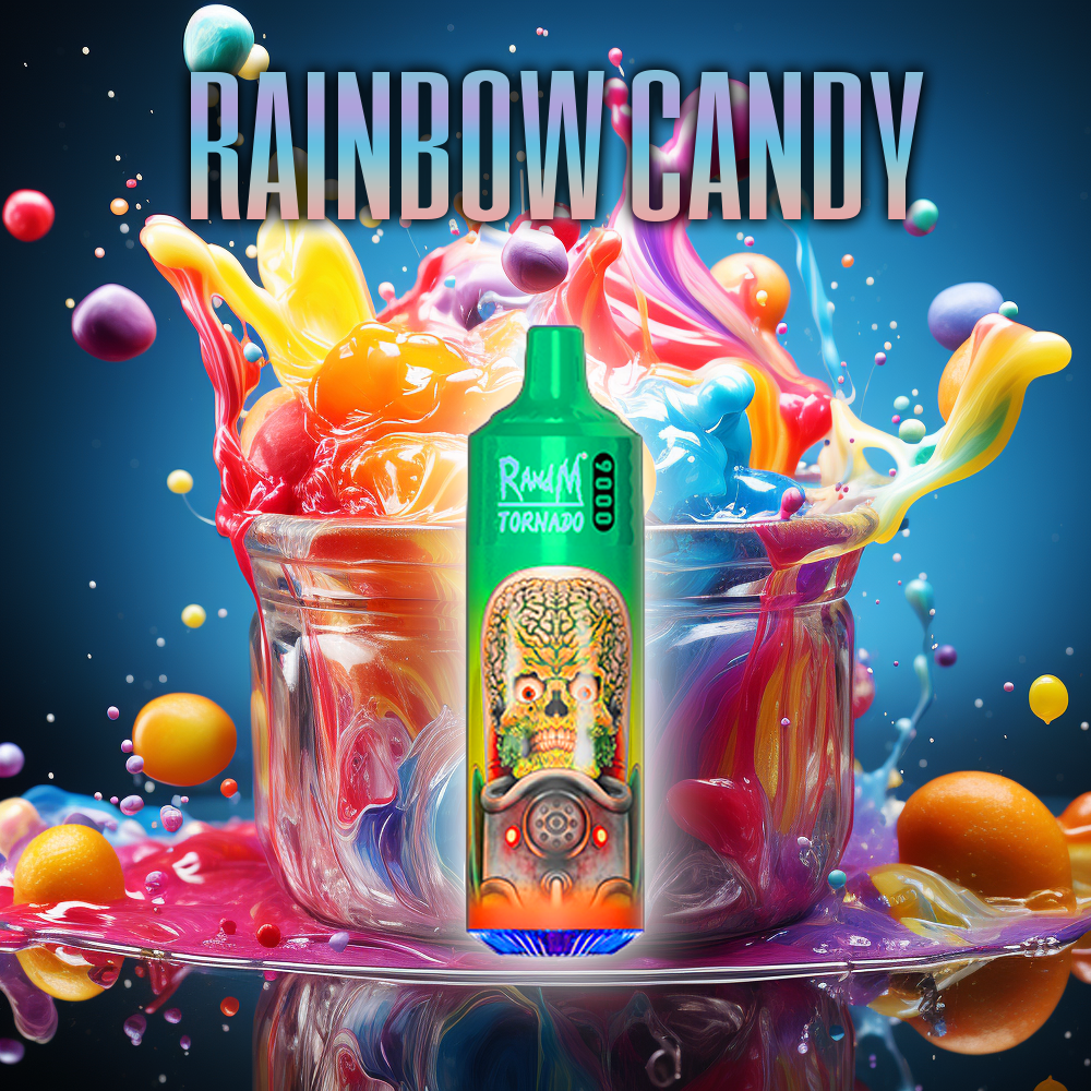 RandM Tornado 9000 Rainbow Candy 🌈🍬🍭 – RandM Tornado Vapes