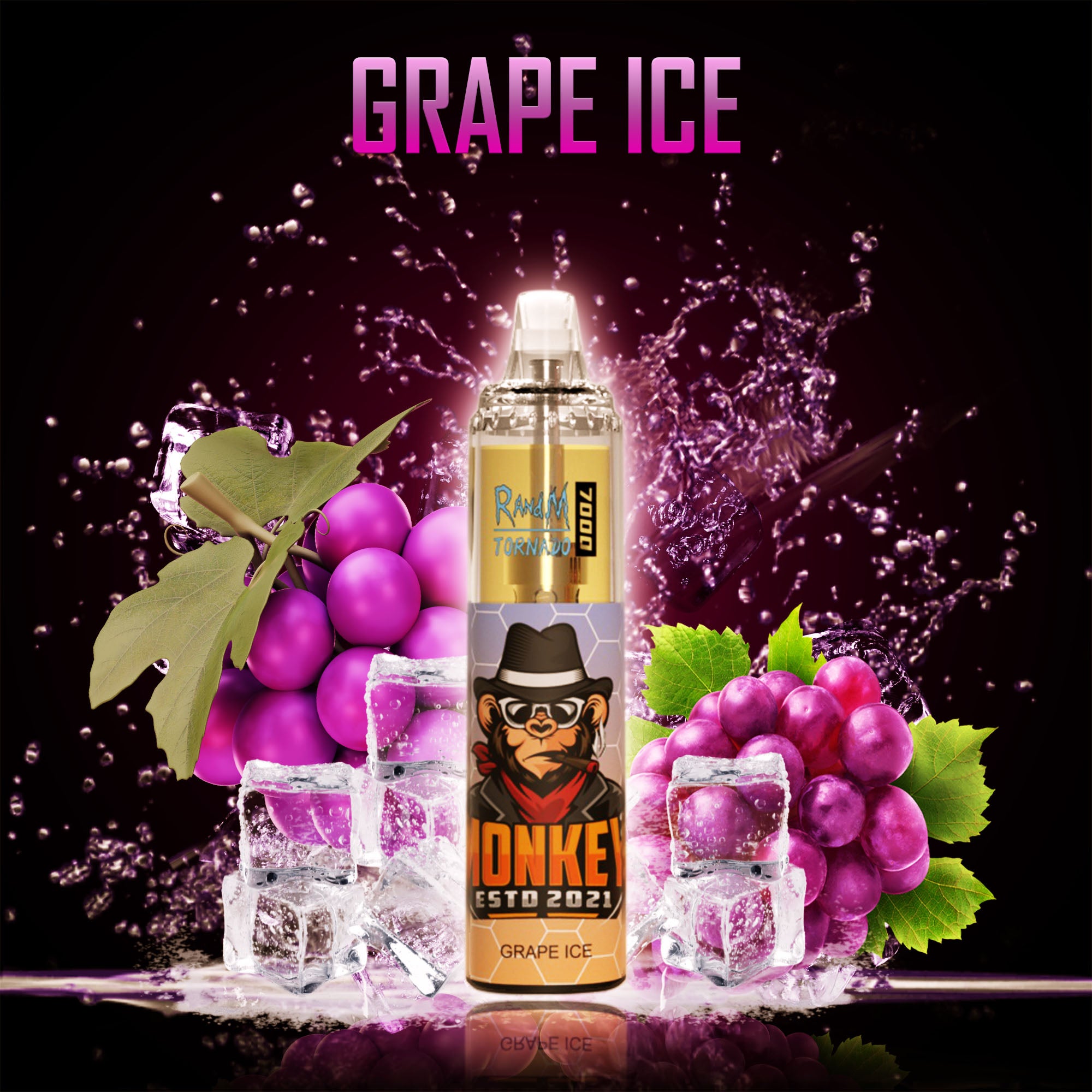 RandM Tornado 7000 Grape Ice 🍇🧊 – RandM Tornado Vapes