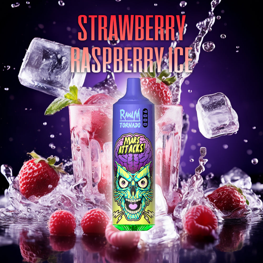 RandM Tornado 9000 Strawberry Raspberry Ice – RandM Tornado Vapes