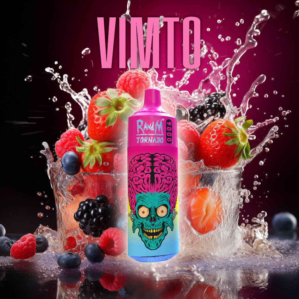 RandM Tornado 9000 Vimto 🫐🍓🧊 – RandM Tornado Vapes
