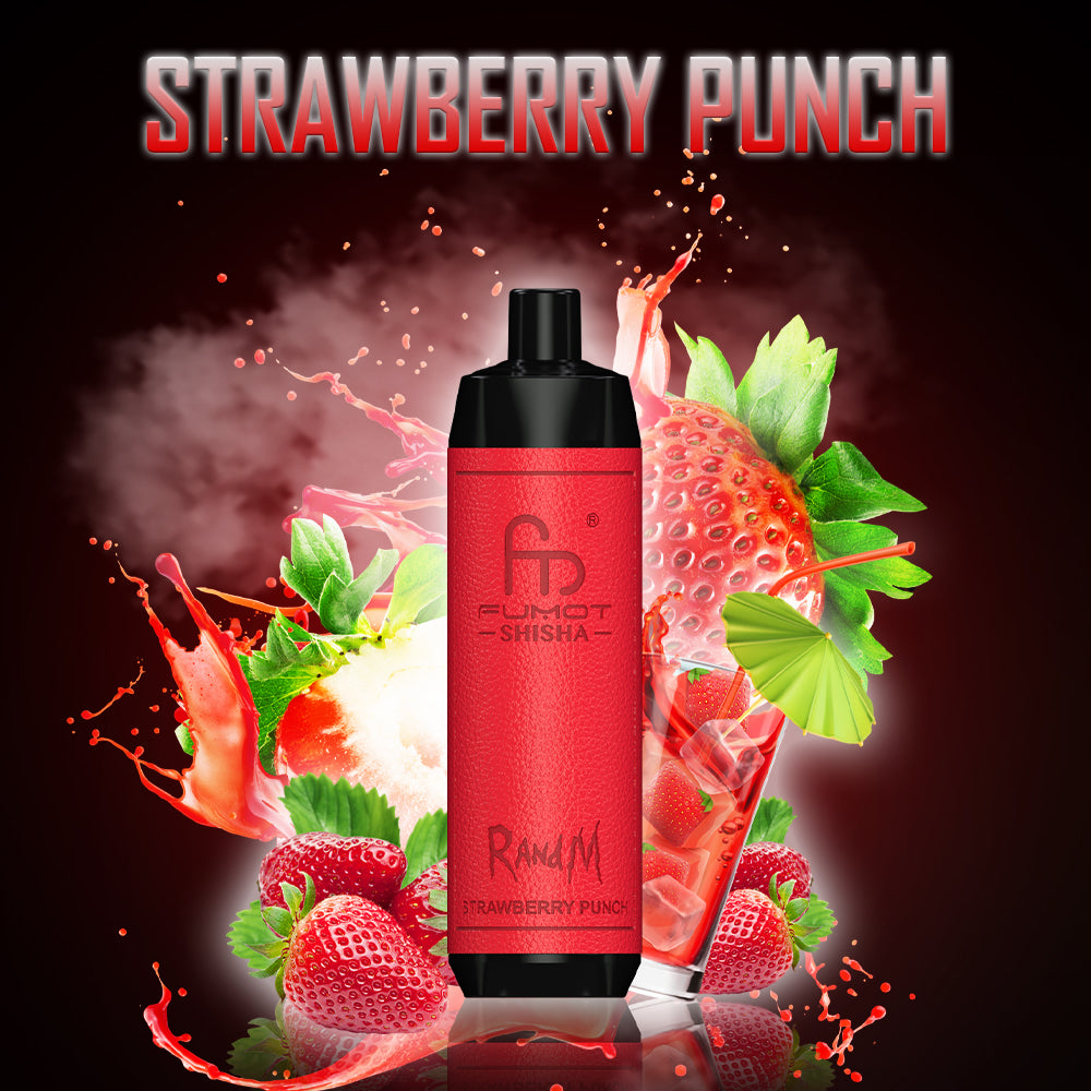 RandM Shisha 10000 Strawberry Punch 🍓🍸 – RandM Tornado Vapes